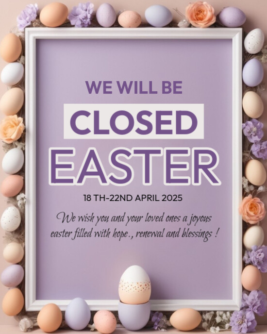 Copy of We will be closed for easter holiday | PosterMyWall