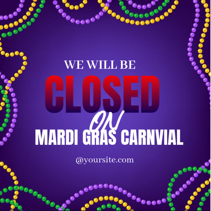 We Will Be Closed Instagram Post Template | PosterMyWall