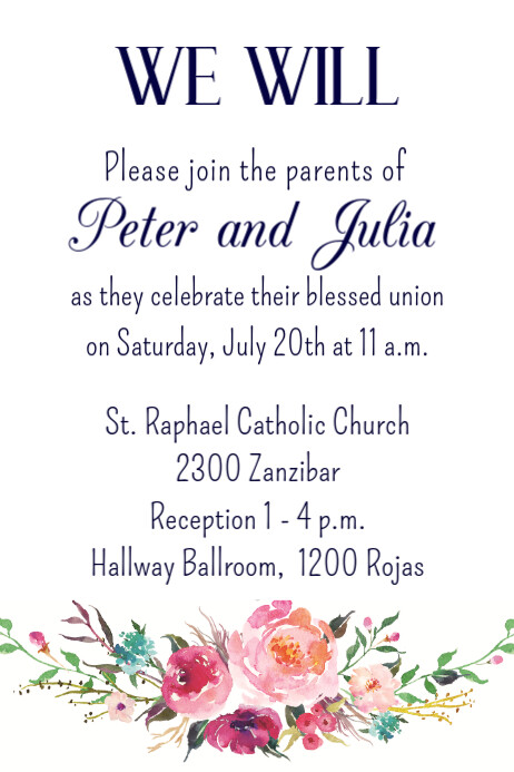 We Will Wedding Template | PosterMyWall