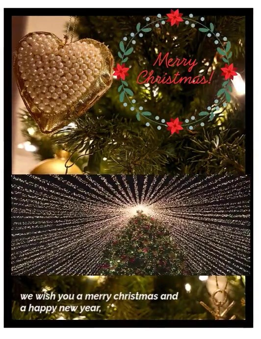 we wish you a merry christmas and a happy new year Template | PosterMyWall