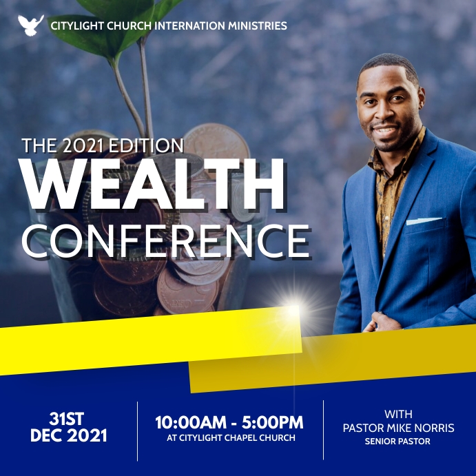 wealth conference flyer design Template | PosterMyWall