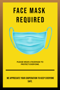 WEAR A FACE MASK TO ENTER PROPERTY FLYER Template | PosterMyWall