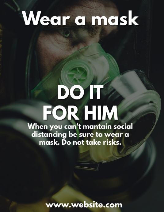 Plantilla de wear a mask flyer ad | PosterMyWall