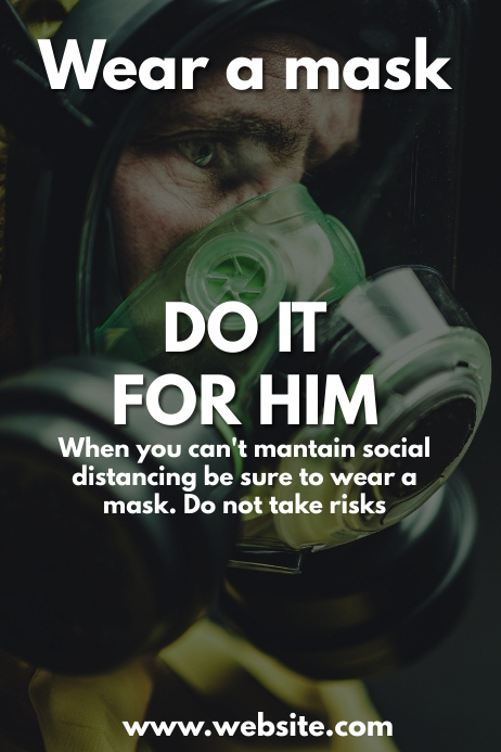 wear a mask poster design template | PosterMyWall