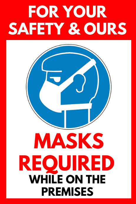 WEAR A MASK POSTER Template | PosterMyWall
