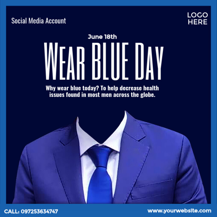 Copy of Wear BLUE Day | PosterMyWall