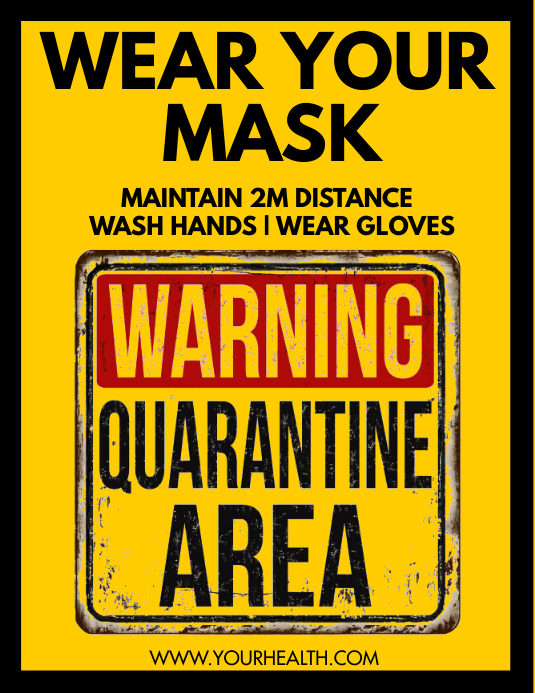 WEAR MASK Template | PosterMyWall