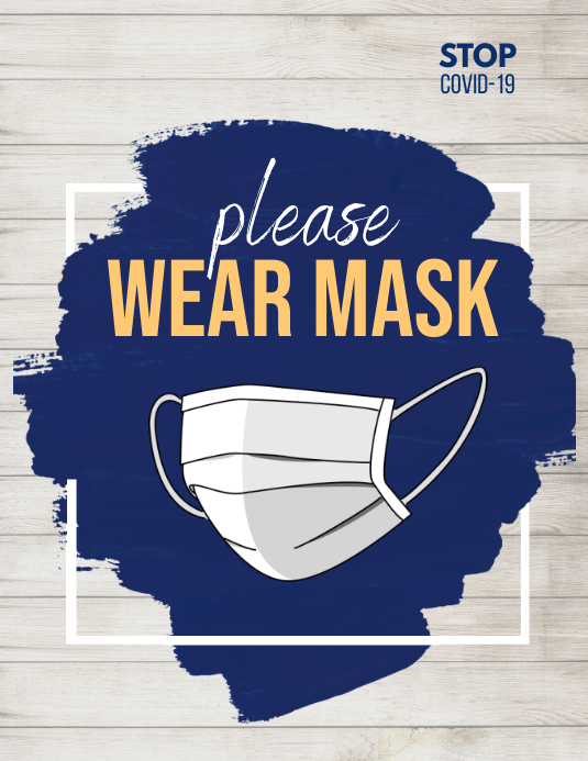 wear mask flyer, covid-19 Template | PosterMyWall