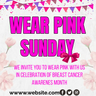 Wear Pink Sunday breast cancer awareness Template | PosterMyWall