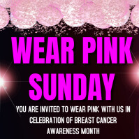 Wear Pink Sunday breast cancer awareness Template | PosterMyWall