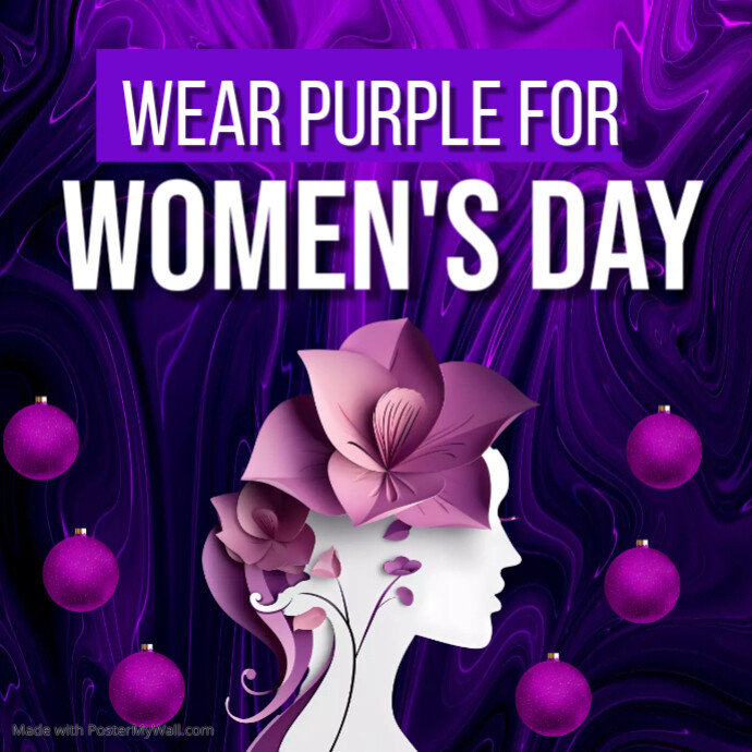 Copy of Wear purple Friday women's day design | PosterMyWall