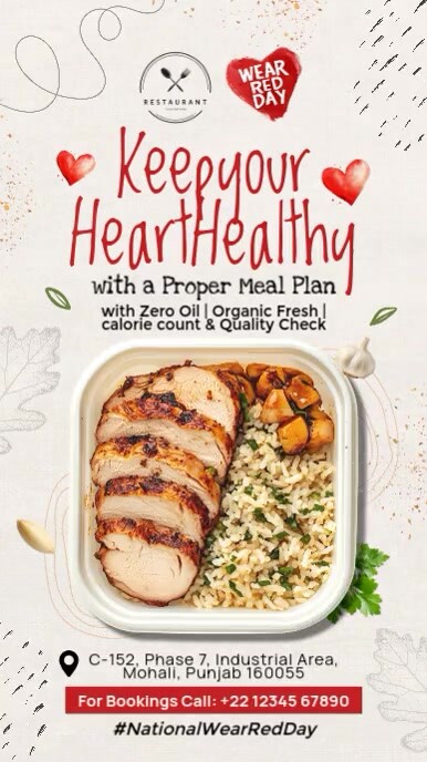 Wear Red Day Healthy Meal Plan Story Template | PosterMyWall