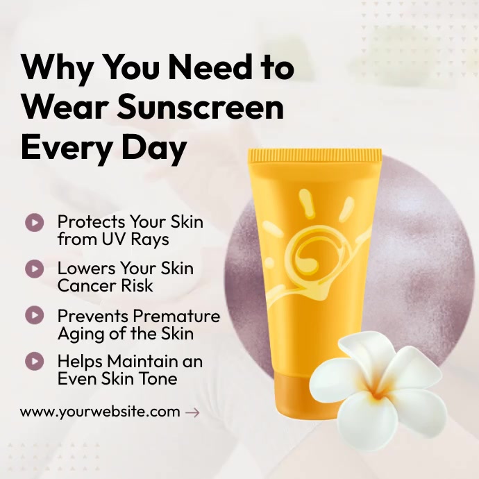 Plantilla de Wear Sunscreen Everyday | PosterMyWall