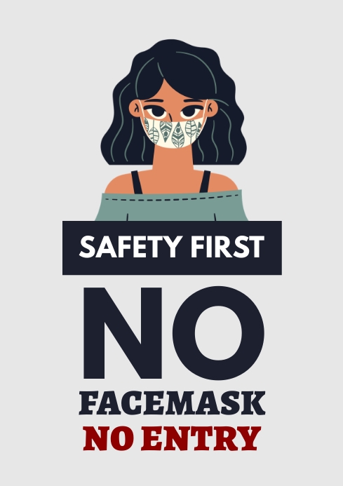 wear your face mask covid 19 flyer Template | PosterMyWall