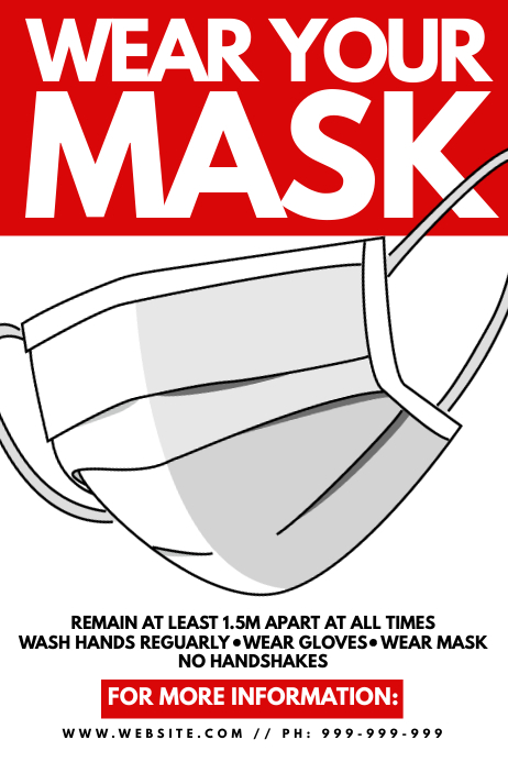 Wear Your Mask Poster Template | PosterMyWall