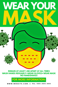 Wear Your Mask Poster Template | PosterMyWall