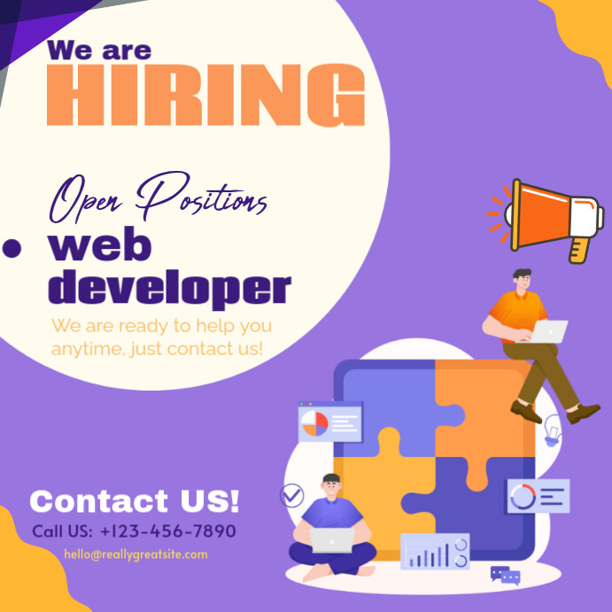 web developers just contact us now at given add Template | PosterMyWall