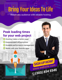Web Hosting Flyer Template | PosterMyWall