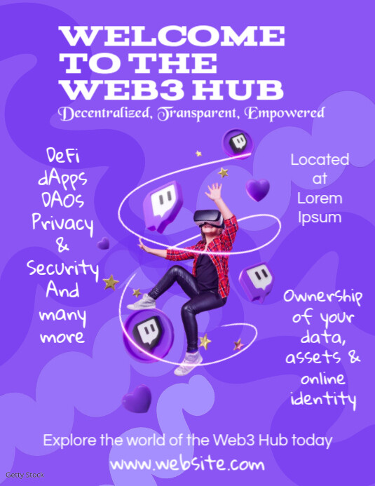 Web3 Business Hub Flyer Template | PosterMyWall
