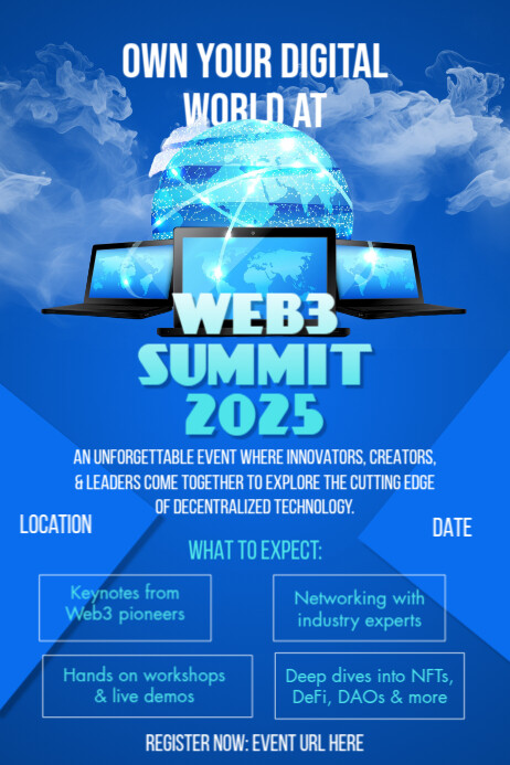 Web3 Summit Poster Template | PosterMyWall