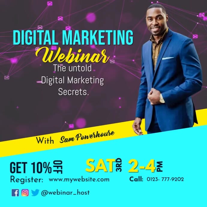 webinar ad template | PosterMyWall