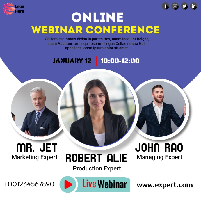 Webinar Background Flyer Template | PosterMyWall