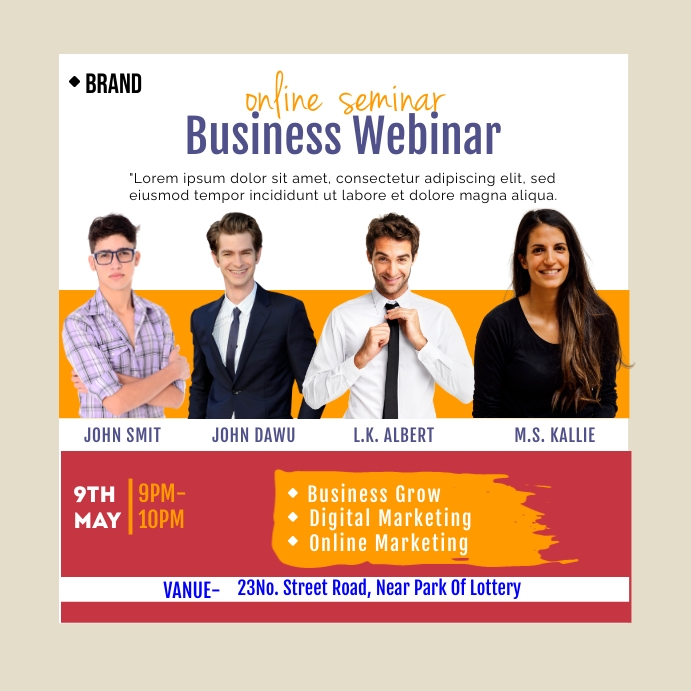 Webinar Background Flyer Template | PosterMyWall