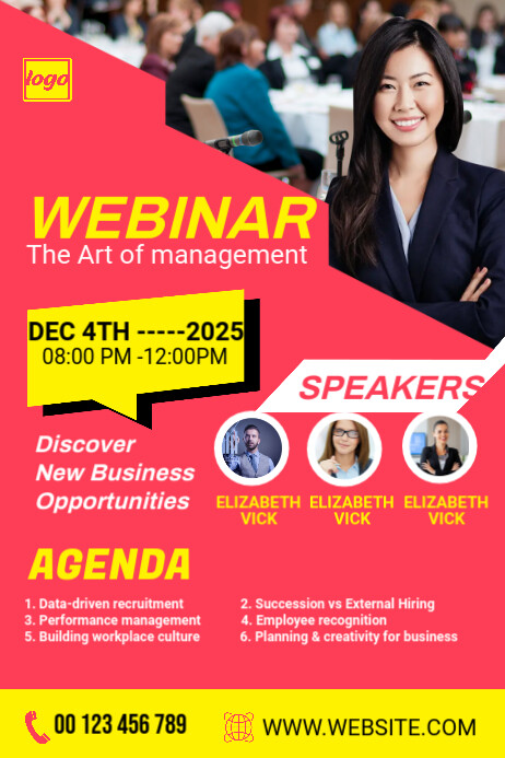 Webinar Banner Template | PosterMyWall