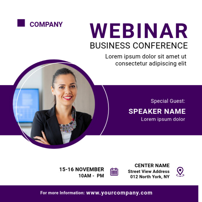 Webinar Banner Template | PosterMyWall