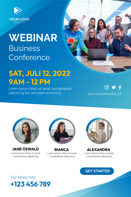 Copy of Webinar Business Conference Poster Template | PosterMyWall