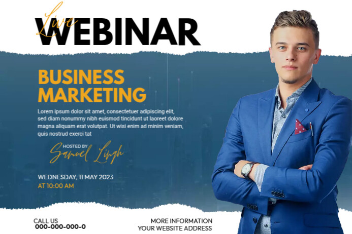 Webinar Business Marketing Template | PosterMyWall