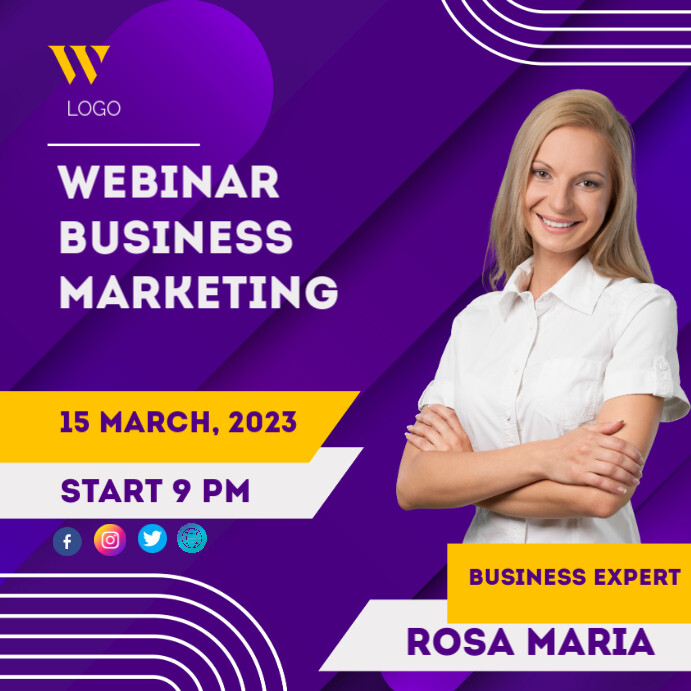 Copy of WEBINAR BUSINESS MARKETING | PosterMyWall