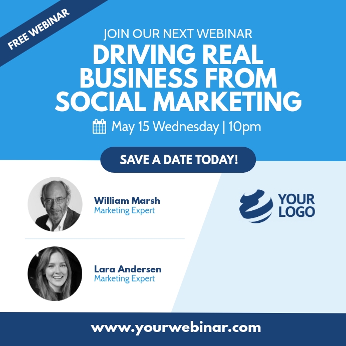 Webinar Business Marketing Instagram Post Template | PosterMyWall