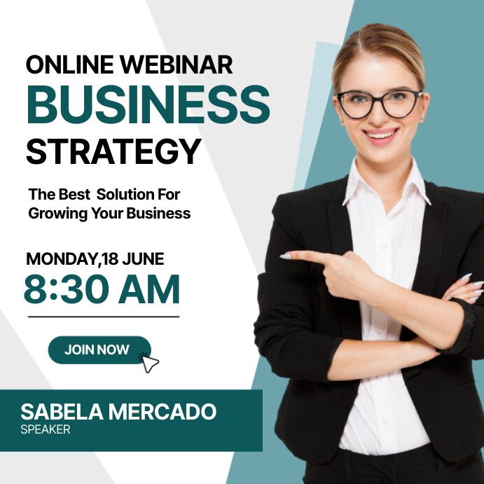 Webinar Business Strategy Template | PosterMyWall