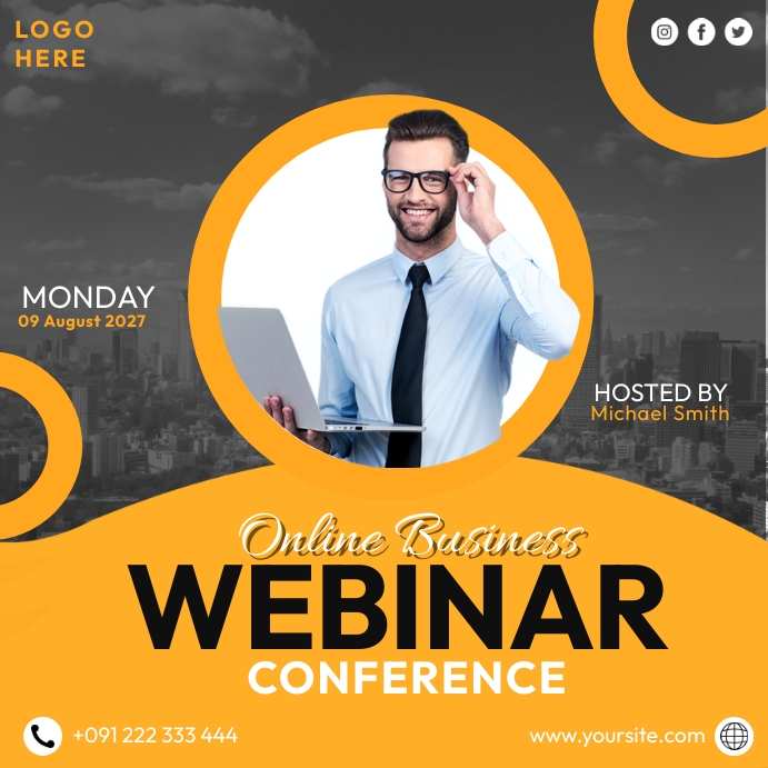Webinar Conference Ads Template | PosterMyWall