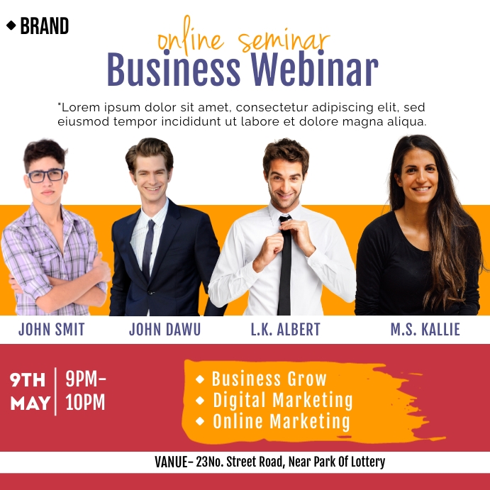 webinar conference Template | PosterMyWall