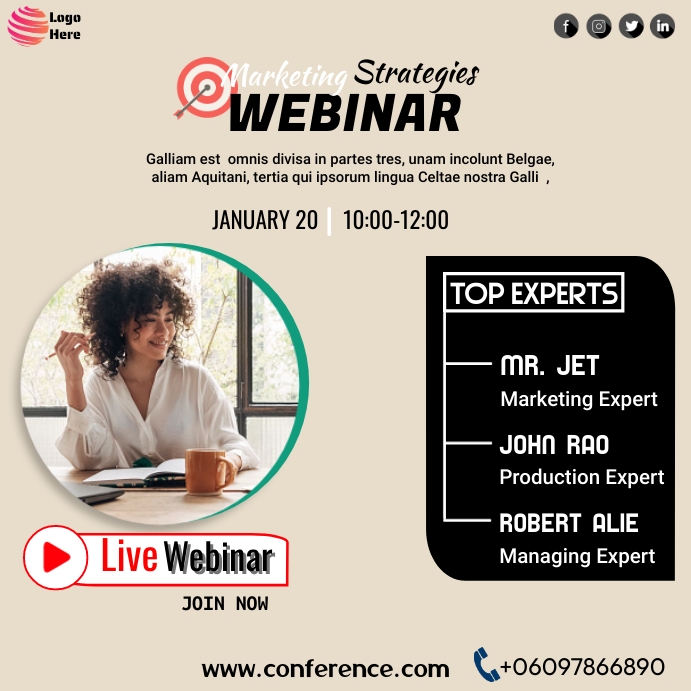 webinar conference Template | PosterMyWall