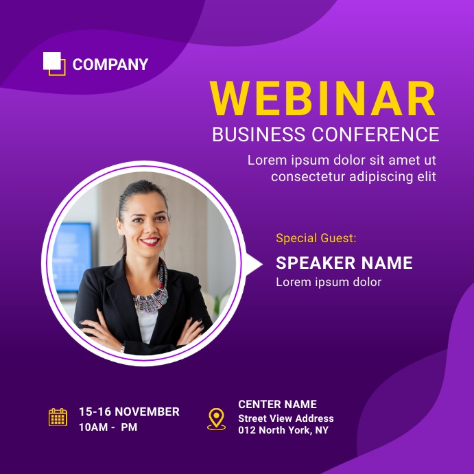 Webinar Conference Flyer Template | PosterMyWall