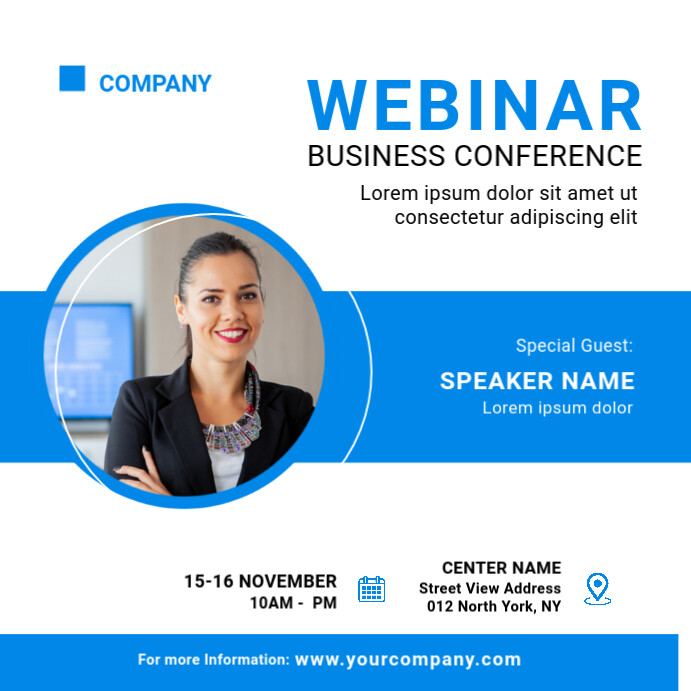 Webinar Conference Flyer Template | PosterMyWall