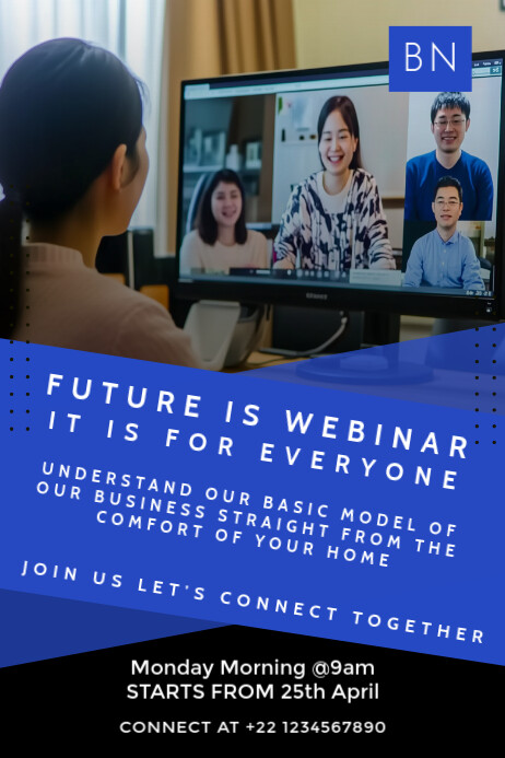 Copy of Webinar Conferencing Poster Template | PosterMyWall