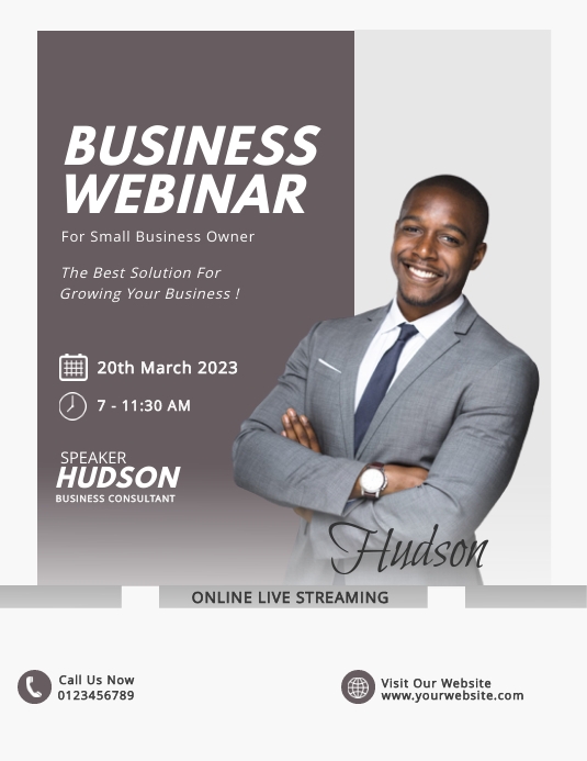 Webinar flyer Template | PosterMyWall