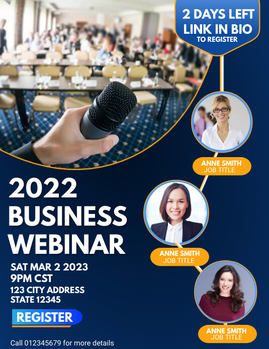 Webinar For Business Events Flyer Template | PosterMyWall