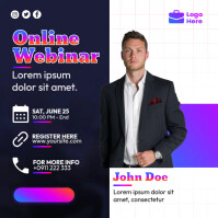 Online Webinar Ads Template | PosterMyWall