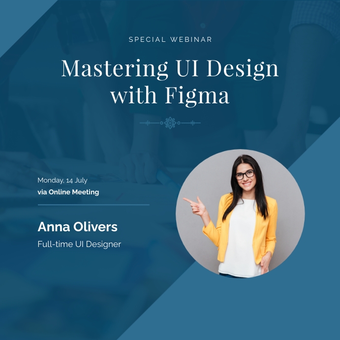 Webinar Mastering UI Design Template | PosterMyWall