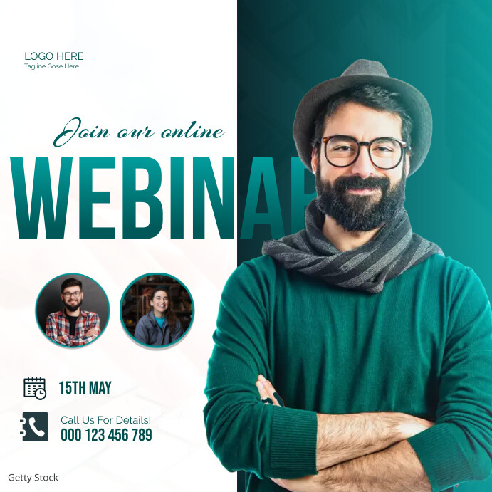 Plantilla de Webinar social media promotional post | PosterMyWall