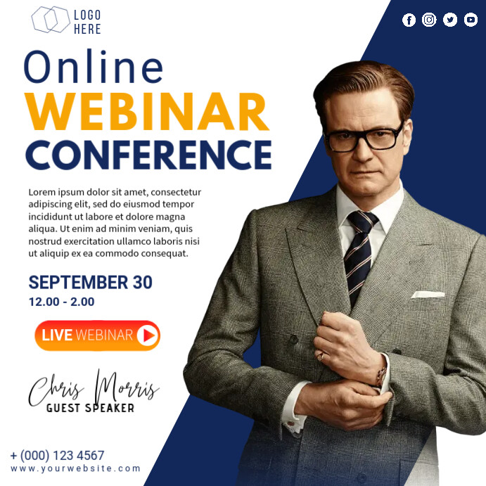 WEBINAR SQUARE TEMPLATE.C | PosterMyWall