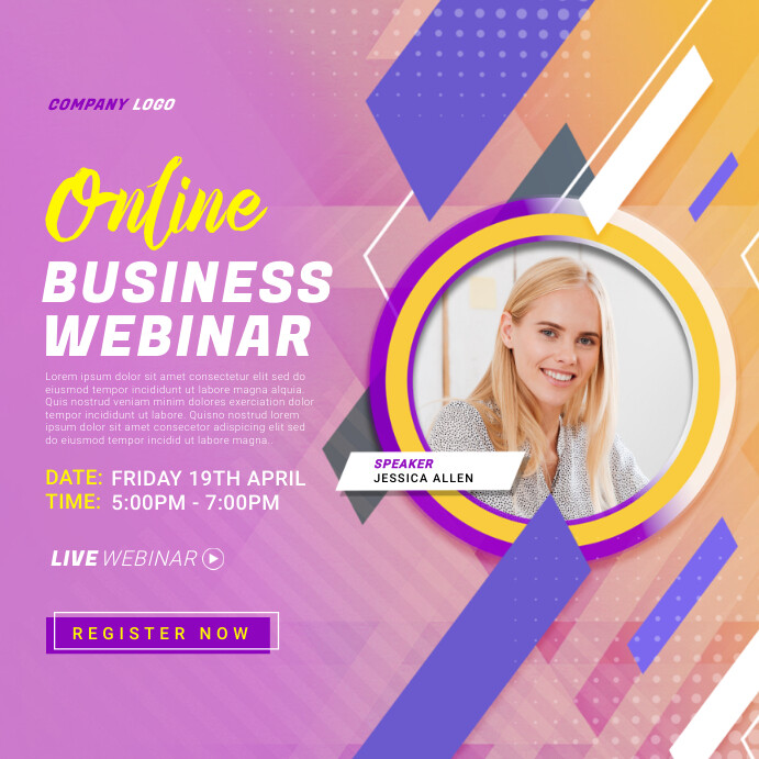Webinar Template Ad | PosterMyWall