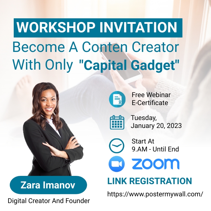 Copy of Webinar Template Conten Creator | PosterMyWall