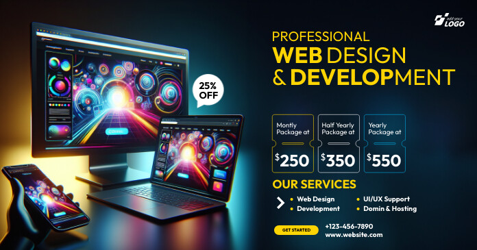 Copy of Website Design Service Ad Template | PosterMyWall