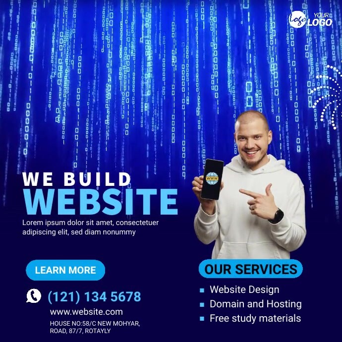 Copy of Website design service banner ad | PosterMyWall